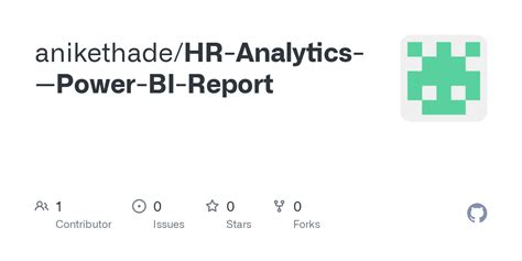 GitHub Anikethade HR Analytics Power BI Report