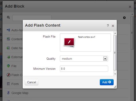 Adding Flash Content In Concrete5 Web Hosting Hub