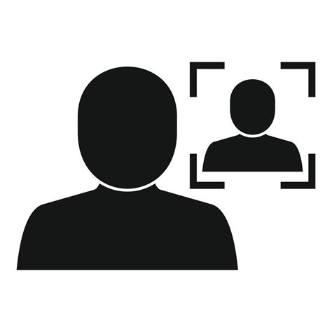 Biometric Face Authentication Icon Simple Style Vector Art At