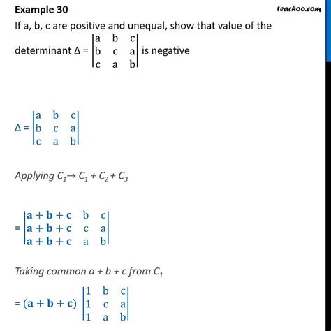 Question 12 If A B C Are Positive Unequal Show Determinant