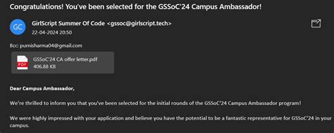 purnima rangavajjula on linkedin gssoc2024 campusambassador