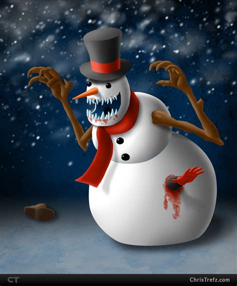 Evil Snowman By Chris Illustrator On Deviantart