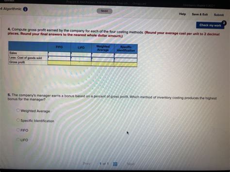 Solved 4 Algorithmic Saved Help Save And Exit Subm Check My