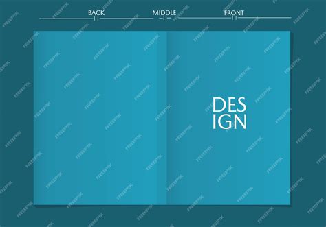 Дизайн макета макета обложки пустой книги синего цвета простая векторная иллюстрация Пустая