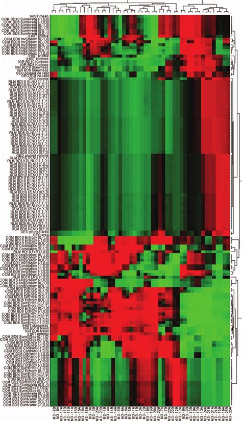 Cluster Heat Map Representation Of The M3 Scans Using The 138 Features