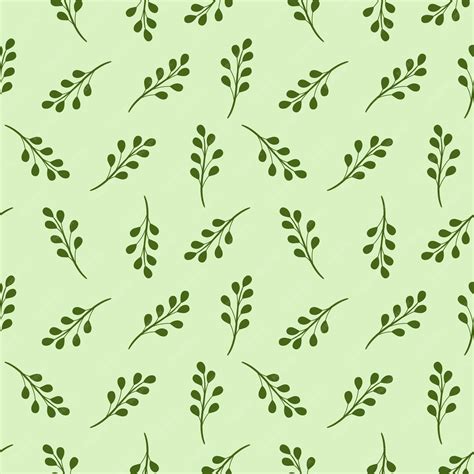 Premium Vector Green Leaf Patter Seamless Vector Background Premium Vector Green Leaf Patter Seamless Vector Background