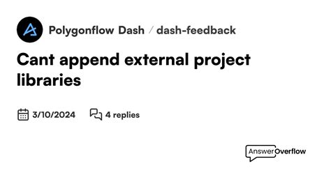 can t append external project libraries polygonflow dash
