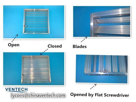 Aluminum Supply Diffuser Oppose Blade Damper Ventilation Air Damper