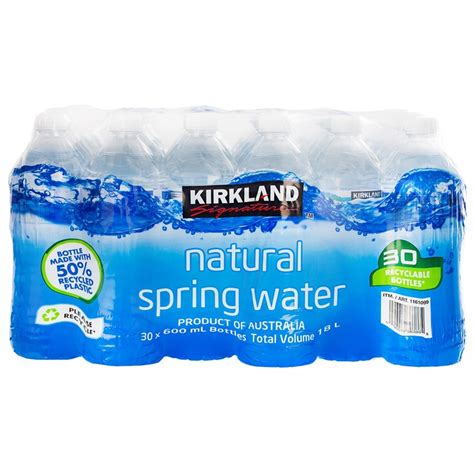 Kirkland Signature Natural Spring Water 30 X 600ml Bottles Costco
