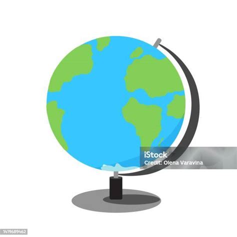 우리 행성의 글로브 미니어처 간단한 벡터 일러스트 레이 션 지리 교실 액세서리 평면 스타일 만화 지구의 이미지 표현 0명에 대한 스톡 벡터 아트 및 기타 이미지 Istock