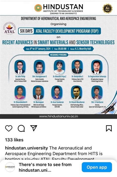 Aicte Sponsored The Atal Faculty Development Program On Recent Advances