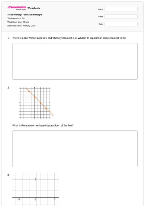 50 Intercepts Worksheets On Wayground Free And Printable