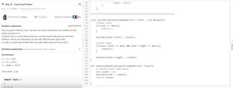 Coding Ninjas Solved Count Leaf Nodes Problem Anup Simha Posted On