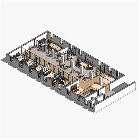 coworking revit model 3d model turbosquid 2018319