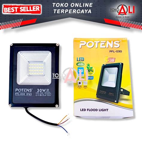 Jual POTENS Lampu Sorot Led Jalan Taman Flood Light Daya WATT Shopee Indonesia