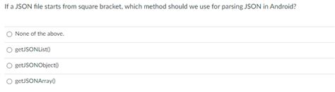 Solved If A JSON File Starts From Square Bracket Which Chegg