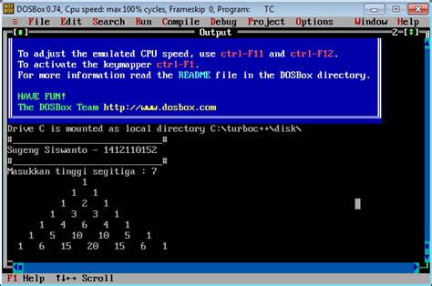 Segitiga Pascal Menggunakan Fungsi Recursive Struktur Data Sugeng S