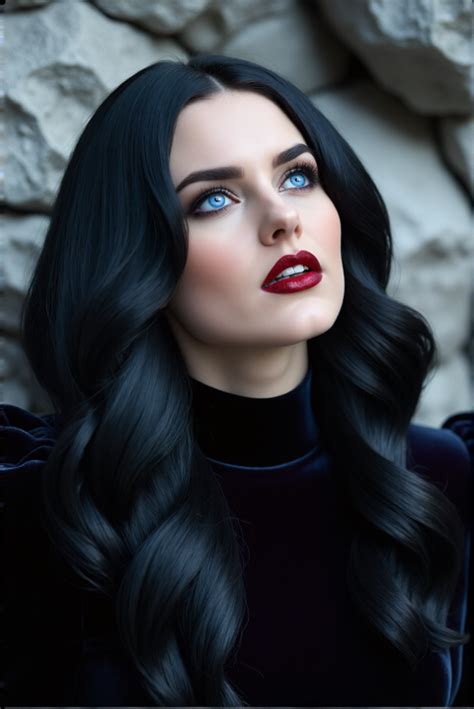 Support Denso ️ Black Hair Pale Skin Makeup Pale Skin Makeup Blue