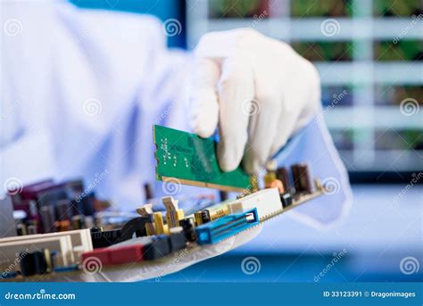 RAM Memory Card Installation Stock Image Image Of Computer Industry