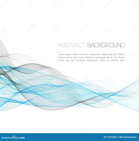 Abstract Curved Lines Background Template Brochure Design Cartoon Vector