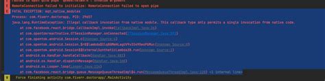 Android App Crash With Error `illegal Callback Invocation From Native Module` · Issue 639