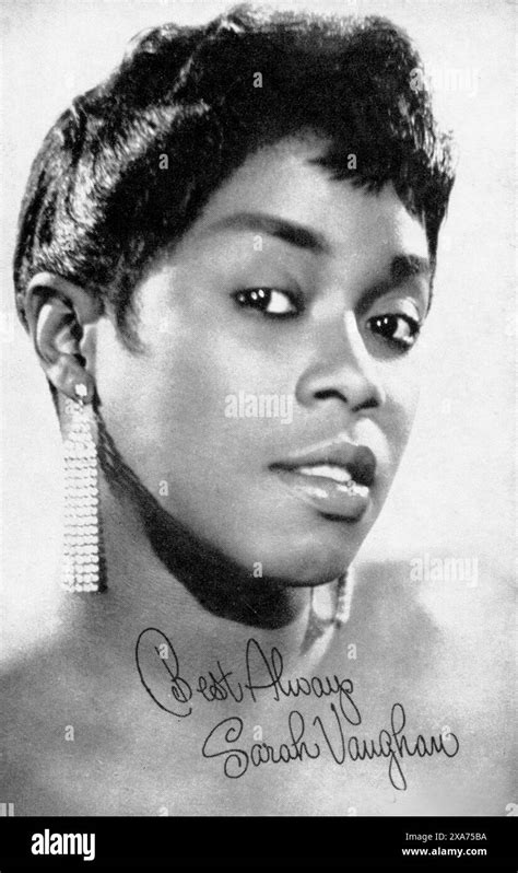 Sarah Vaughan Jazz Singer Female Souvenir Postcard Collectible