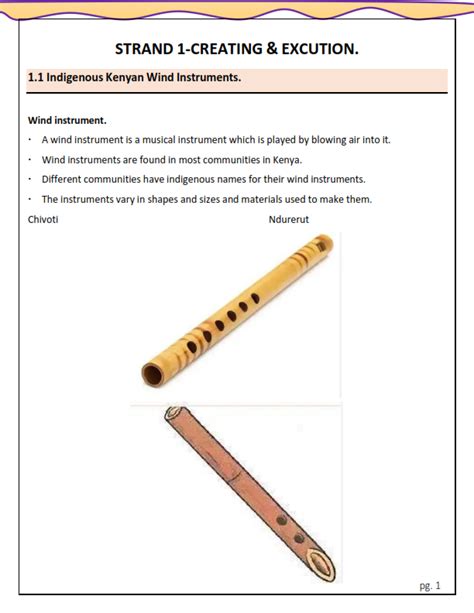 Grade 5 Rationalized Creative Arts Notes Merged Term 1 3 Elimu