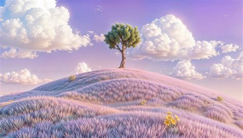 꿈 같은 풍경의 3d 렌더링 Ai 생성 이미지