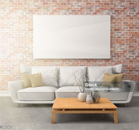 인테리어 소파와 벽에 빈 포스터를 비웃는 다 3 차원 일러스트 레이 션 0명에 대한 스톡 사진 및 기타 이미지 0명 공란 그런지 이미지 기법 Istock