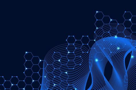 Premium Vector Technology Abstract Lines And Dots Connect Background With Hexagons