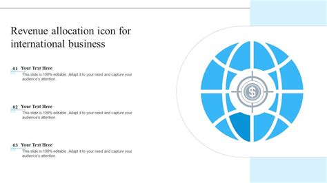 Revenue Allocation Icon For International Business Diagrams Pdf