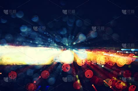 抽象模糊背景彩色光散景复古滤镜效果