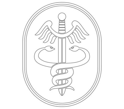 Us Army Medical Command Patch Vector Files Dxf Eps Svg Ai Crv Etsy