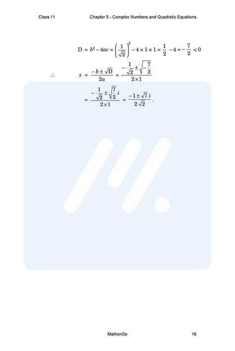 ncert solutions for class 11 maths chapter 5 complex numbers and