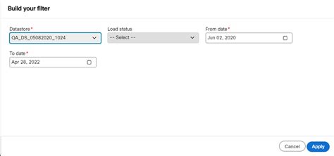 Datastore Load Report