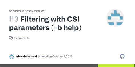 Filtering With CSI Parameters B Help Issue 3 Seemoo Lab Nexmon