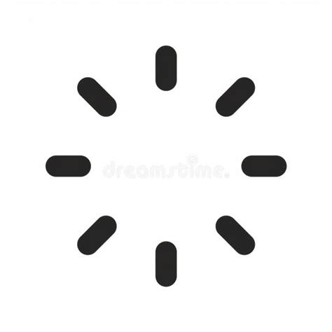 Rotating Loading Spinner Displaying Digital Waiting Process With Circular Motion Stock