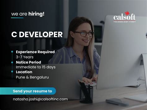 Calsoft On Linkedin Hiring Cdeveloper Calsofthiring Punejobs Bengalurujobs