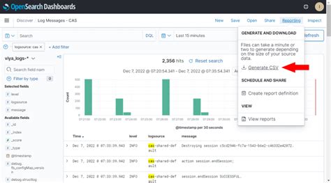 four tips for exporting logs from opensearch dashboards generate csv