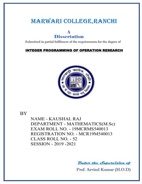 Kaushal Raj Integer Programming New