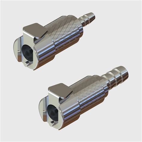 Chrome Plated Brass Coupling Barbed Sockets 18 Flow Thumb Latch Valved Q2 Series
