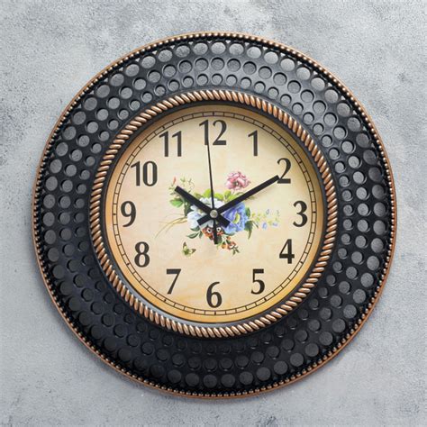 Часы настенные серия Интерьер Bubbles дискретный ход D 29 см купить по низкой цене в