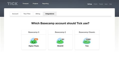 How To Connect Basecamp Account To Tick