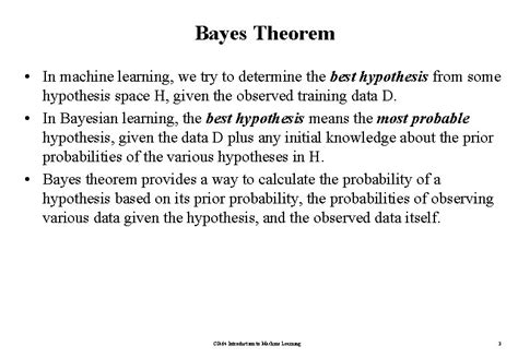 Bayesian Learning Features Of Bayesian Learning Methods Each