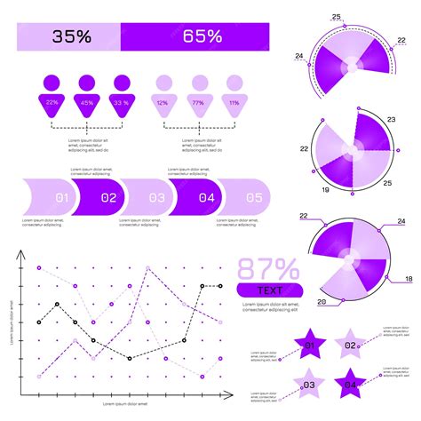 Premium Vector Infographic Elements Abstract Data Visualization Marketing Charts And Graphs