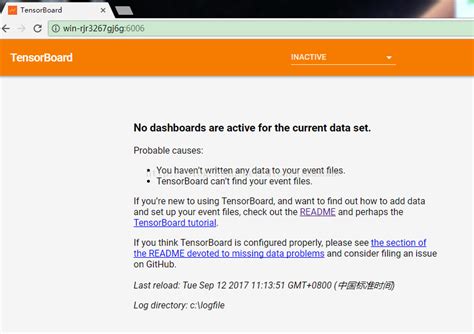 最全 No dashboards are active for the current data set 解决tensorboard无法启动和显示问题 只因有你pi 博客园