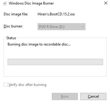Burn An ISO To Disc Via Command Prompt