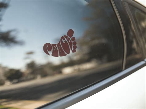 Barefoot Peace Footprint Vinyl Cut Out Sticker Peace Resource Project