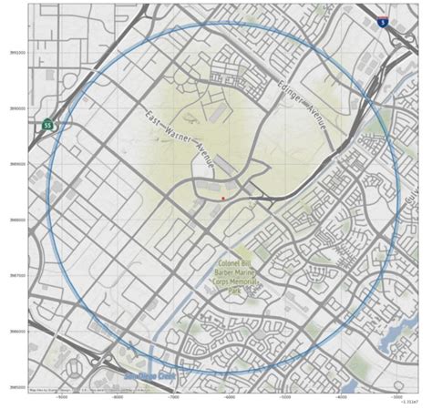 Python Why Are My Circles Plotted On Maps Using Buffer Data From
