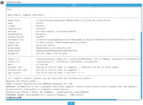 Solved Deploying Deep Learning Model On Nucleo H753zi Val Stmicroelectronics Community